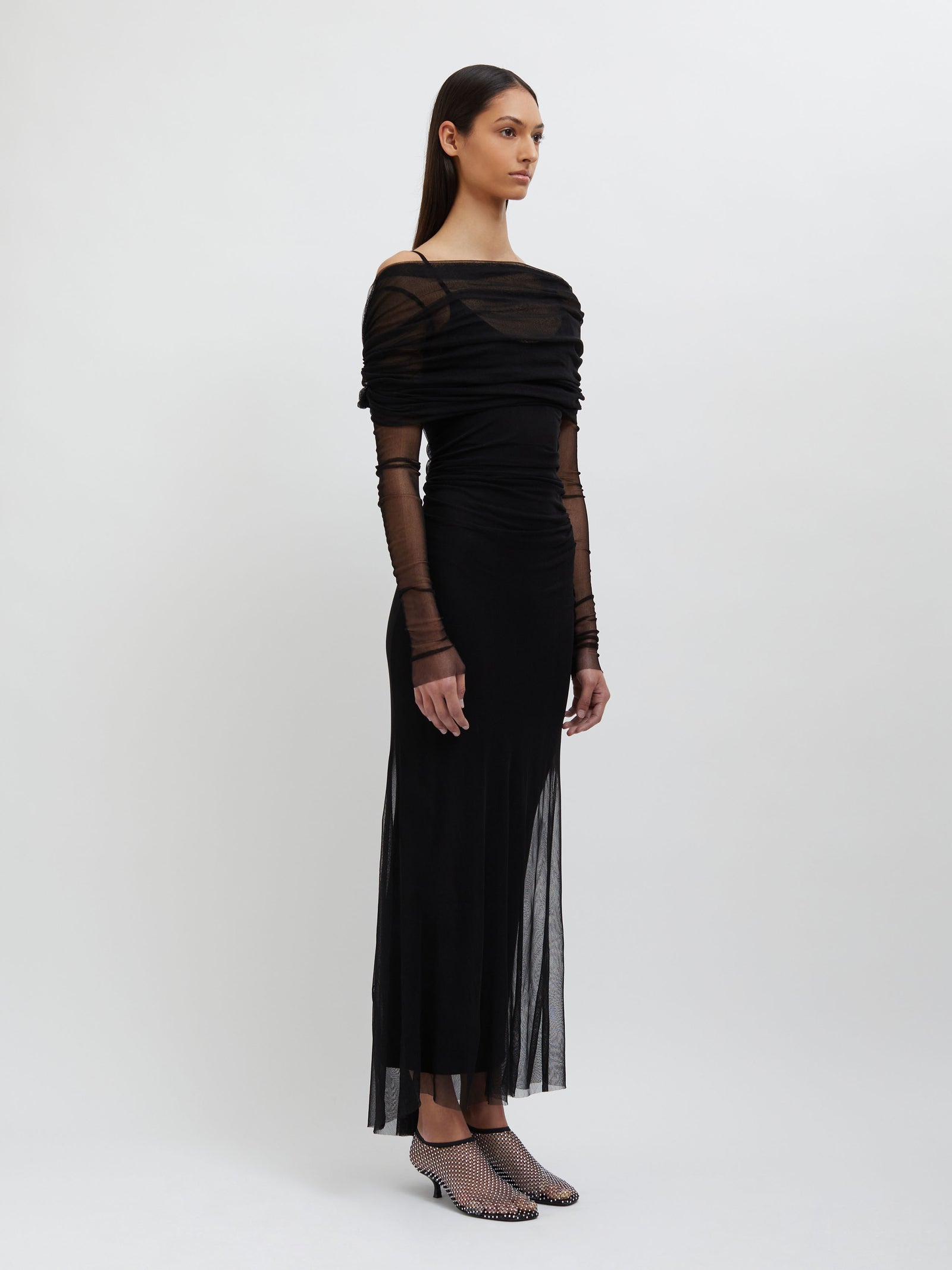 Christopher Esber | Veiled Dress Black