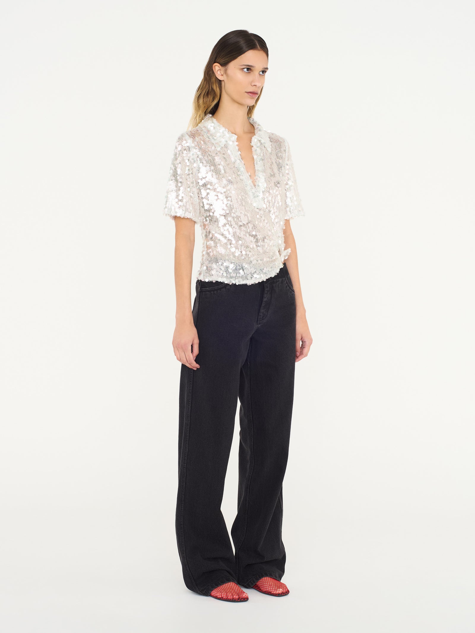 Christopher Esber | Opaline Sequin Polo Glisten Clear
