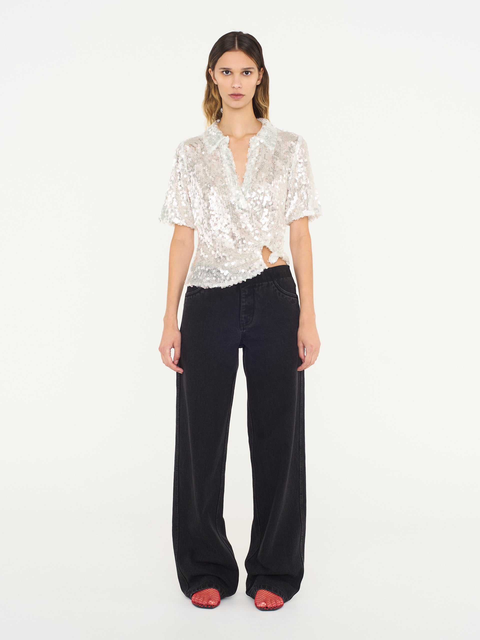 Christopher Esber | Opaline Sequin Polo Glisten Clear