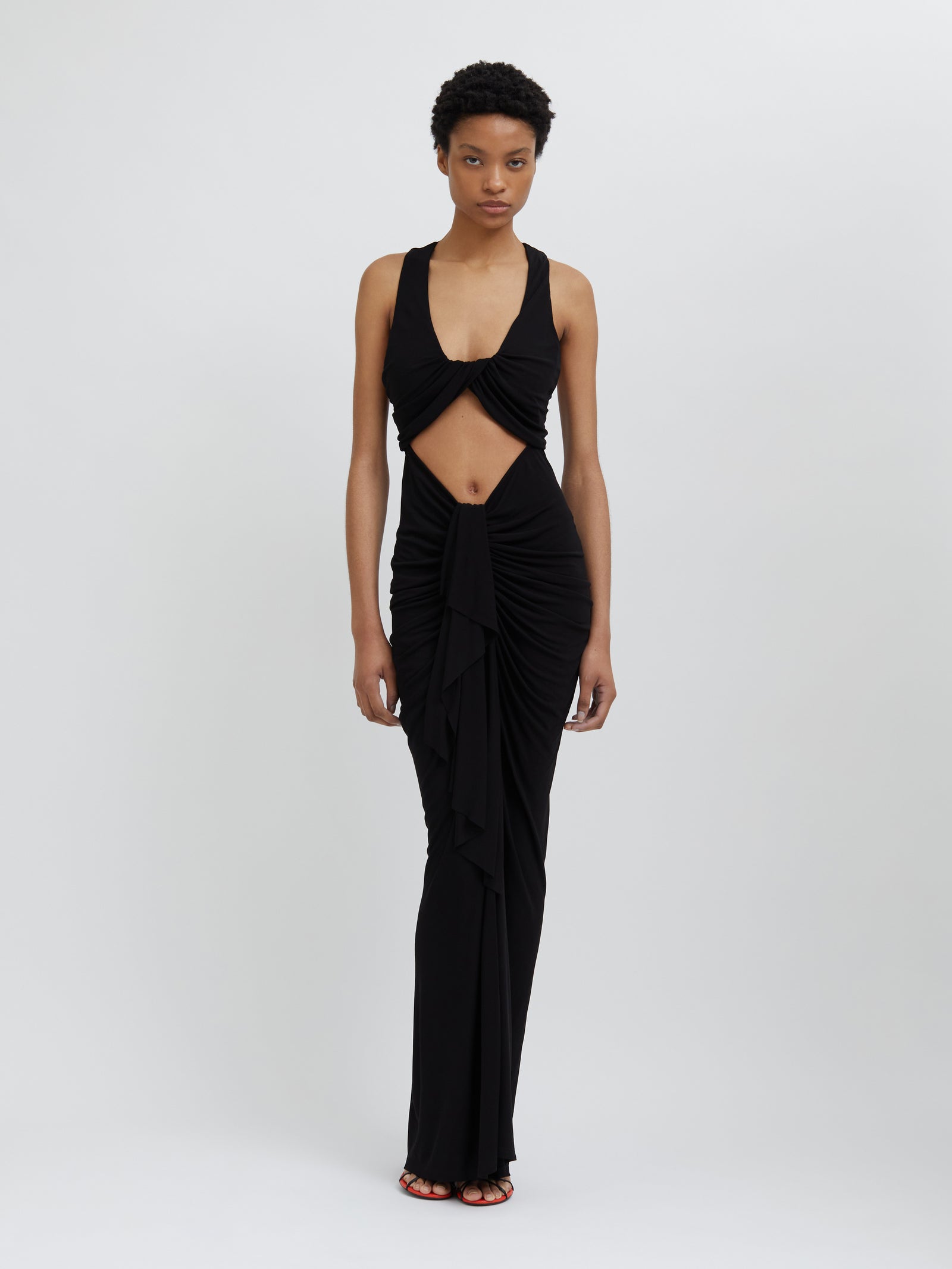 Christopher Esber | Vivenda Drape Front Dress Black