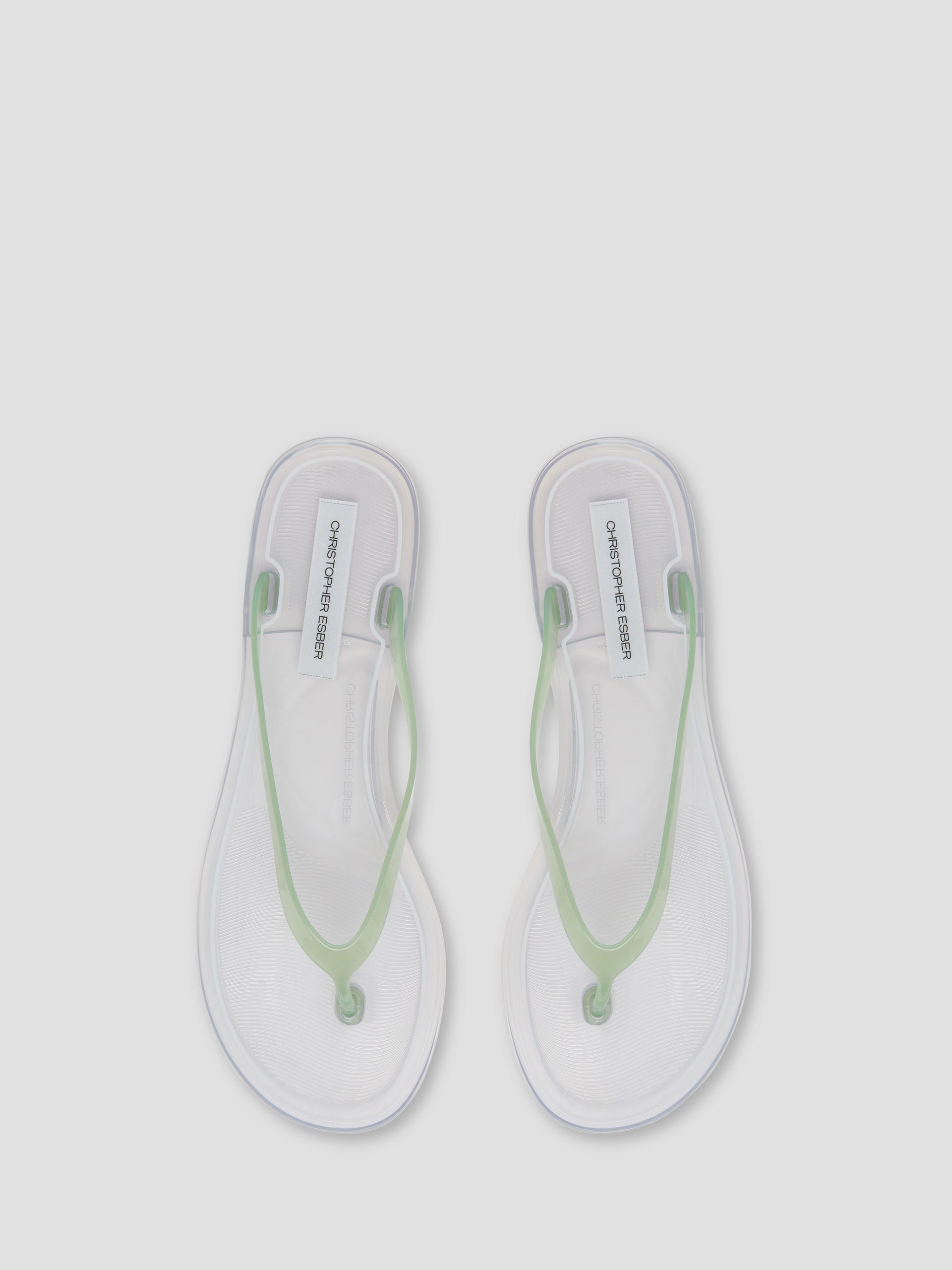 Christopher Esber | Jo Flip Flop Verde Clear